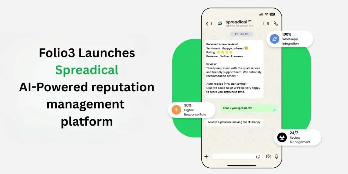 Folio3 launches Spreadical: AI Review Management via WhatsApp | Folio3 AI